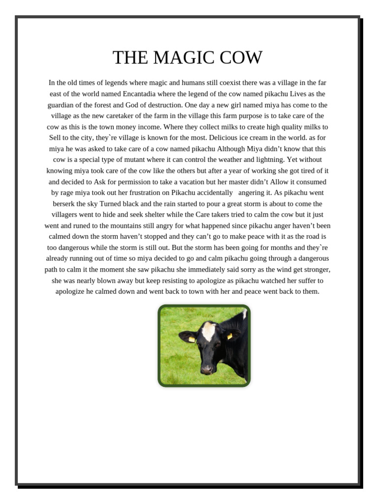 The Magic Cow: Miya's Quest for Peace | PDF