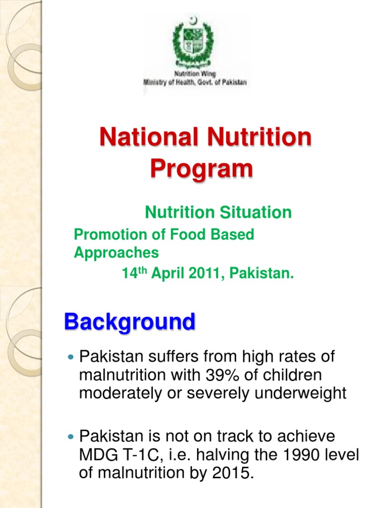 National Nutrition Program | PDF | Human Nutrition | Malnutrition