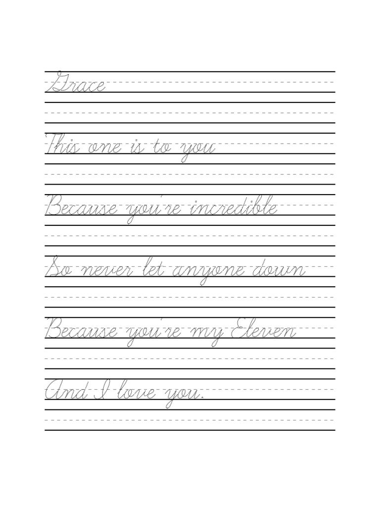 Cursive Worksheet | PDF