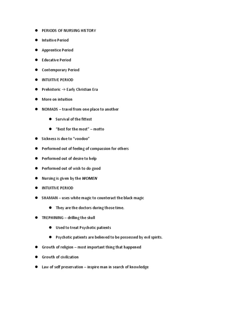 Eras of Nursing History Explained | PDF | Nursing | Academic Degree