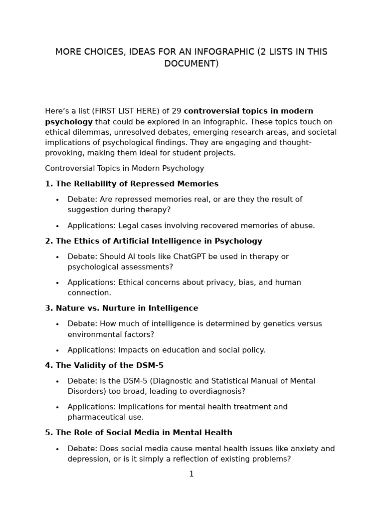 59 Further Choices for Infographic (2) | PDF | Psychology | Mental Disorder
