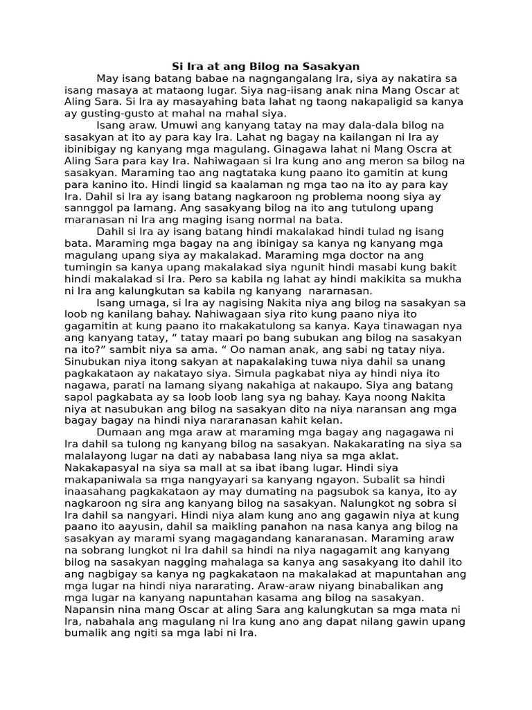 Si Ira at ang Bilog na Sasakyan | PDF