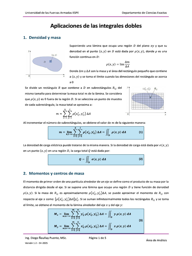 Clase 18-19. Aplicaciones de Las Integrales Dobles (1) | PDF
