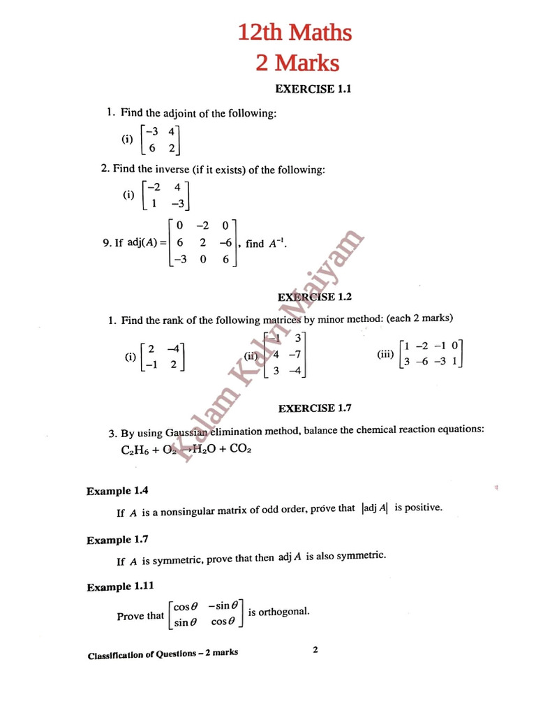 important 3,2 marks.maths | PDF