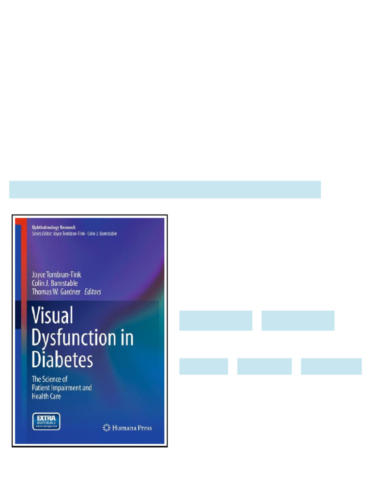 (Ebook) Visual Dysfunction in Diabetes: The Science of Patient ...