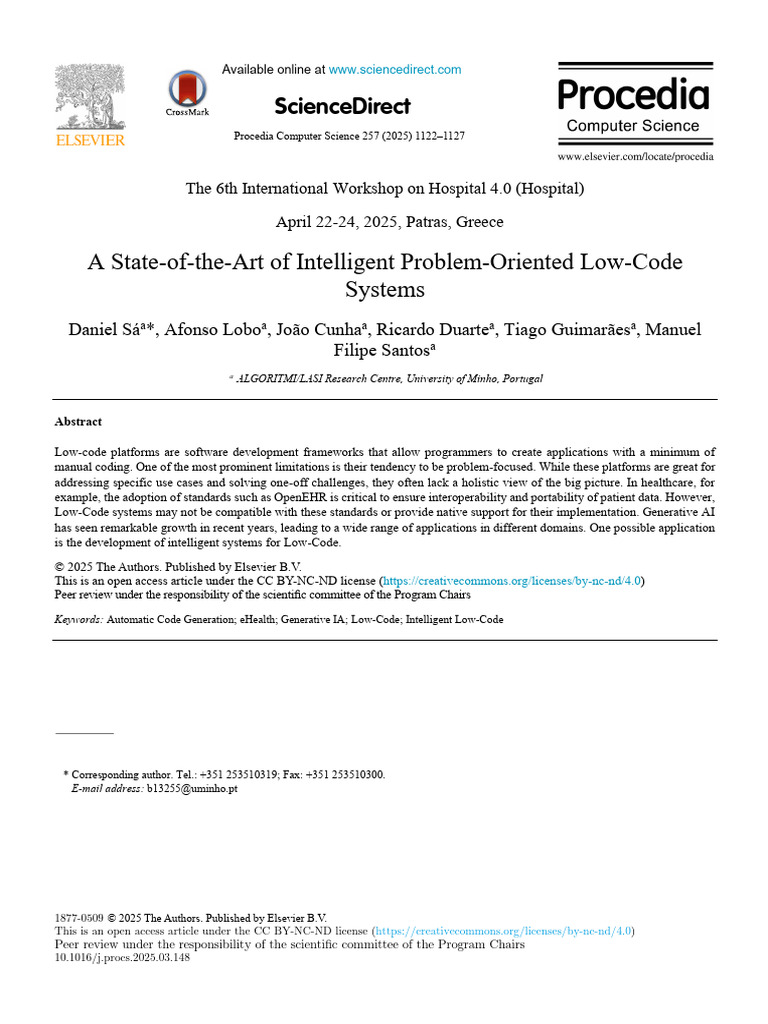 Intelligent Low-Code Systems in eHealth | PDF | Artificial Intelligence ...