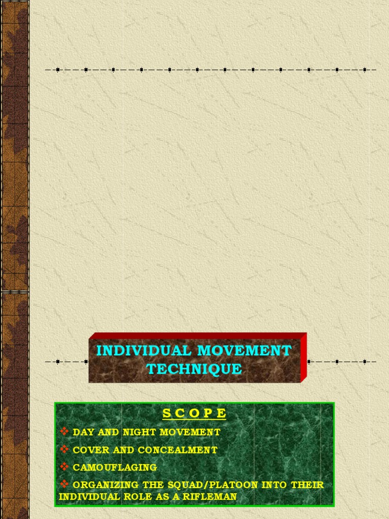 Individual Movement Technique | PDF | Camouflage | Foot