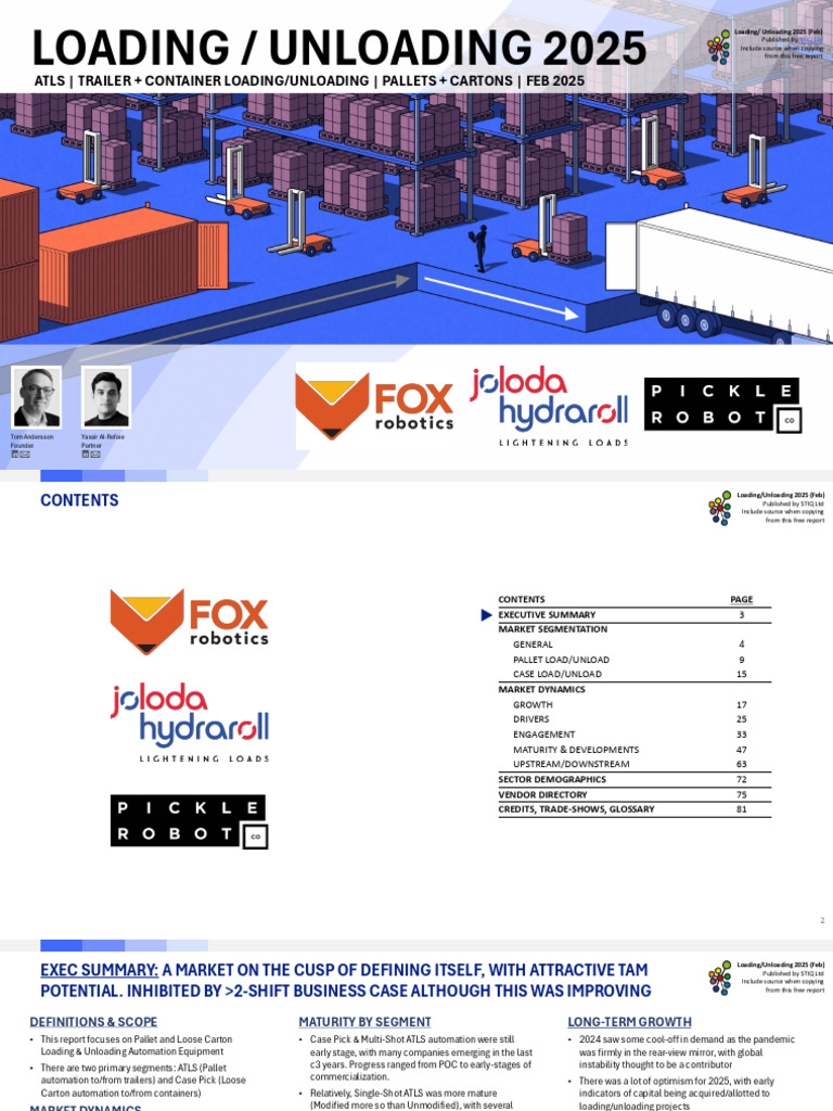 Loading and Unloading Automation 2025 | PDF | Warehouse | Logistics