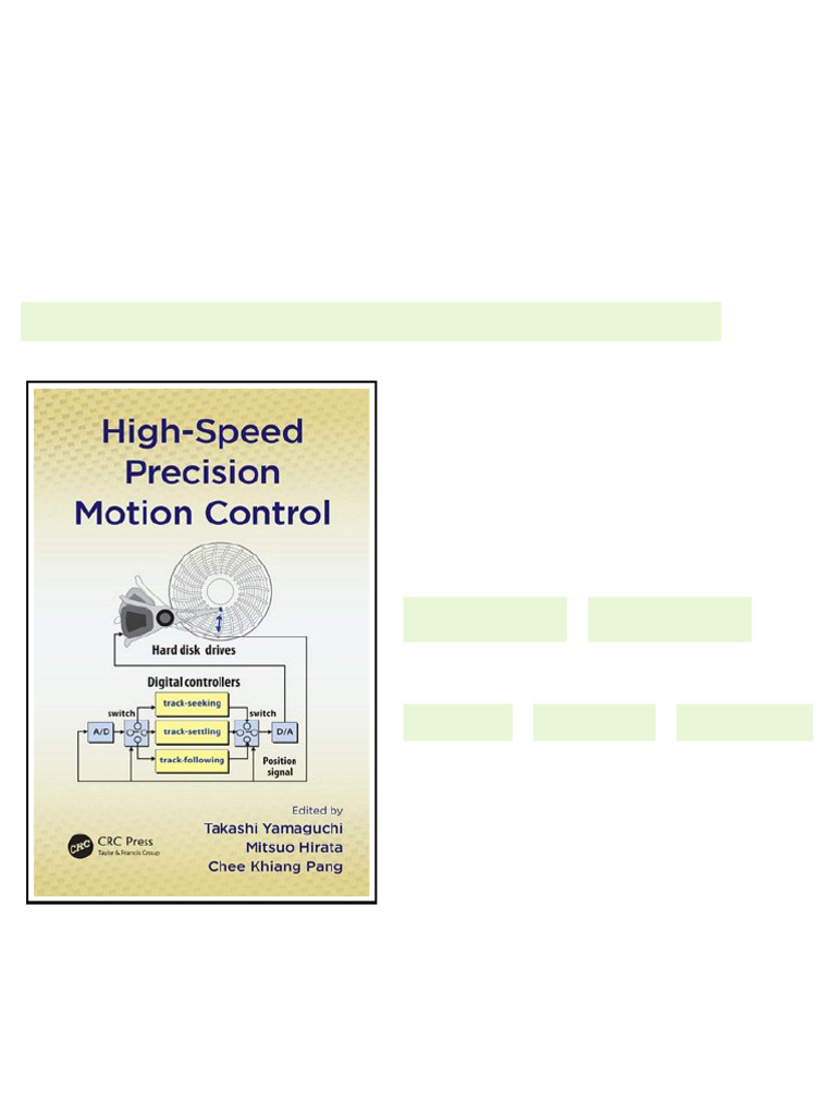 (Ebook) High Speed Precision Motion Control by Takashi Yamaguchi ...