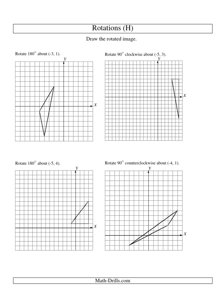 Rotation of 3 Vertices Around Any Point (H) | PDF