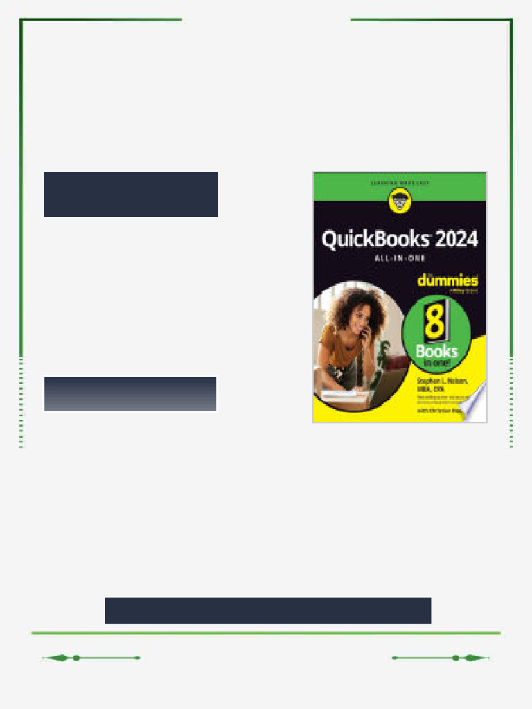 QuickBooks 2024 All-in-One For Dummies Stephen L. Nelson eBook updated ...