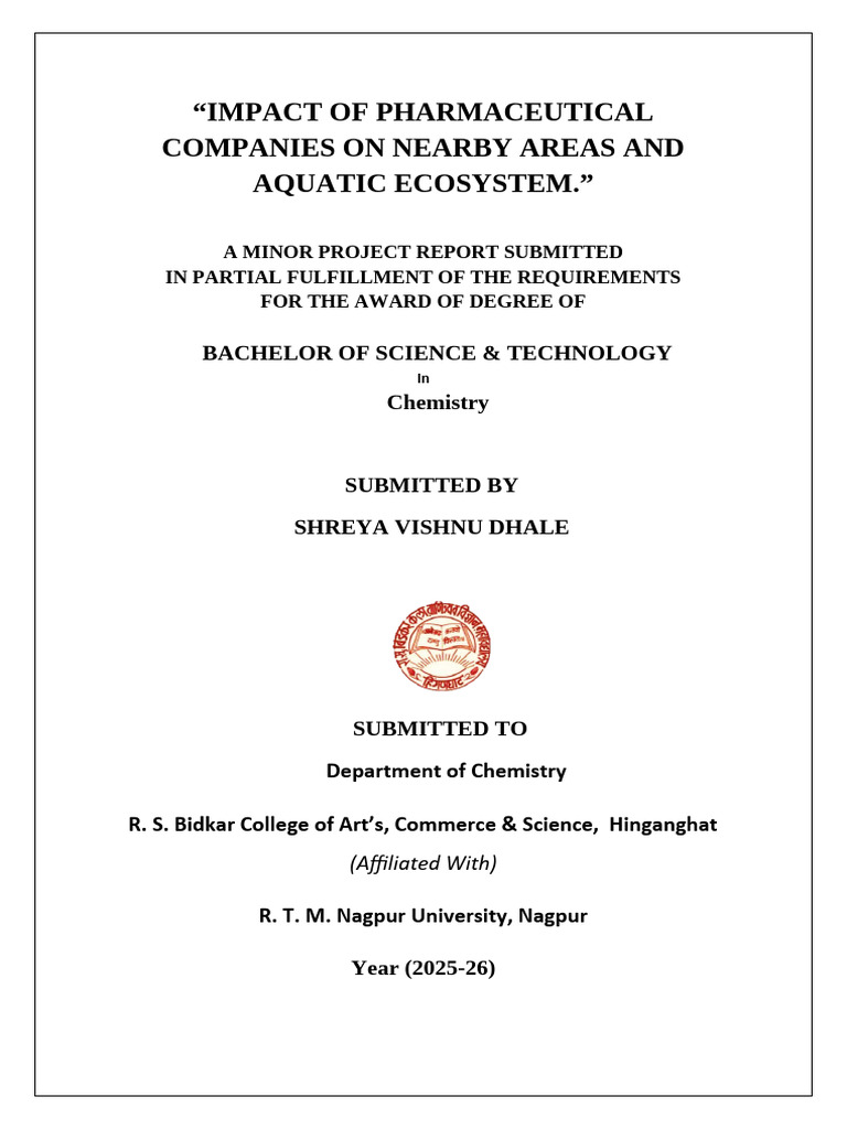 Minor Project Cover Page-1 | PDF