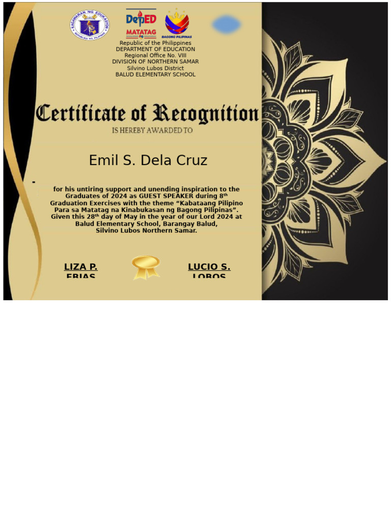 Guest Speaker Certificate | PDF