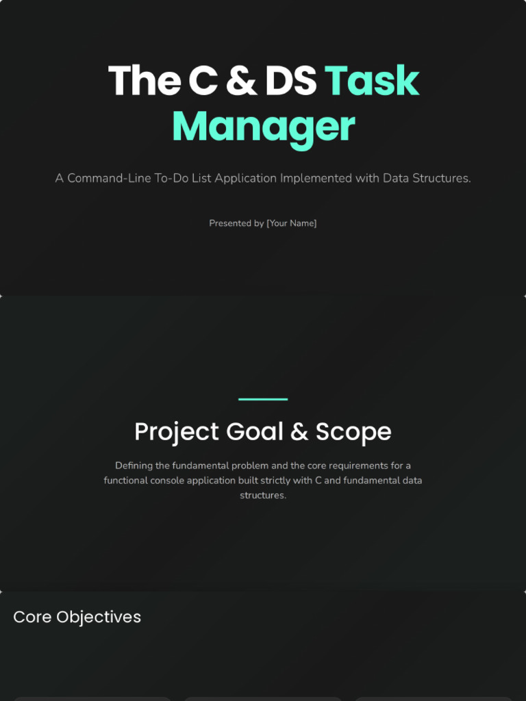 C and DS Task Manager - Dark Mode | PDF