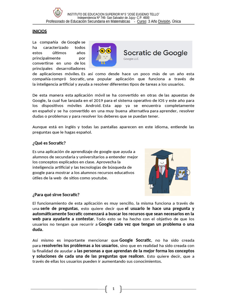 Google Socratic: App de Aprendizaje AI | PDF | Aplicación movil | Ios