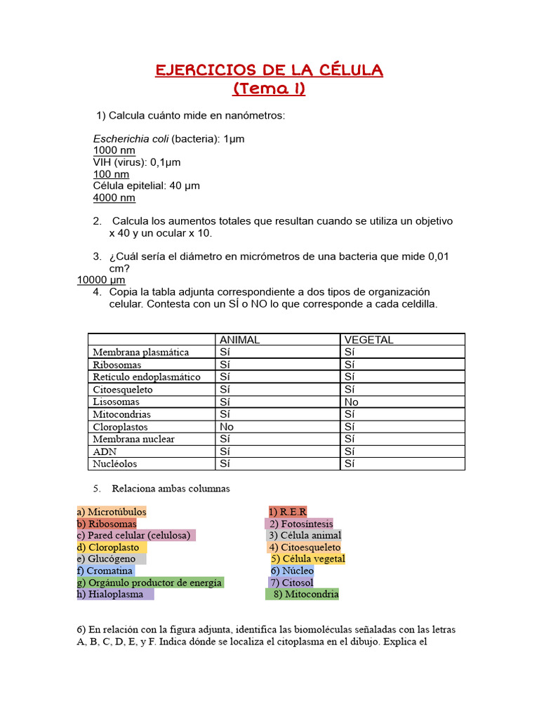 Clase Práctica No.2 Cap. I. Células_Robles Thomson | PDF | Membrana celular | Biología Celular)