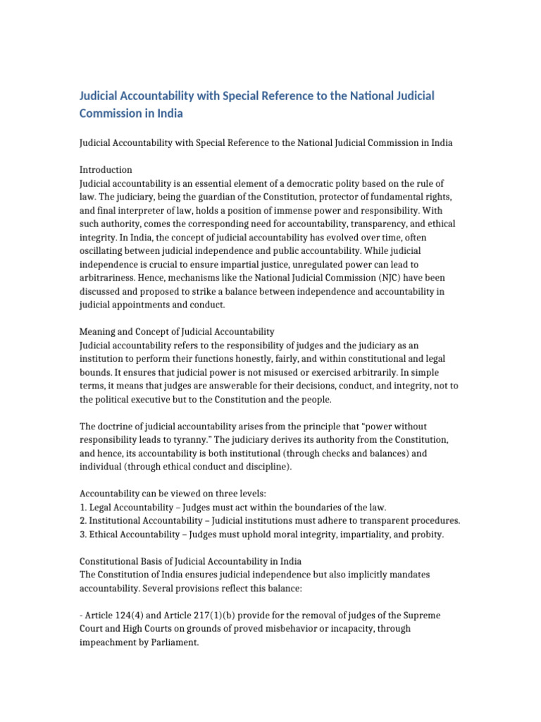 Judicial_Accountability_National_Judicial_Commission_India | PDF ...