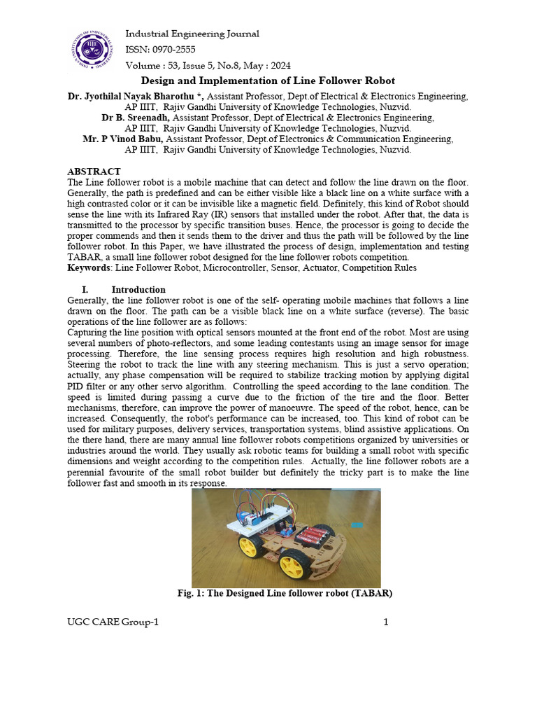 Line Follower Robot Design and Implementation | PDF | Direct Current ...
