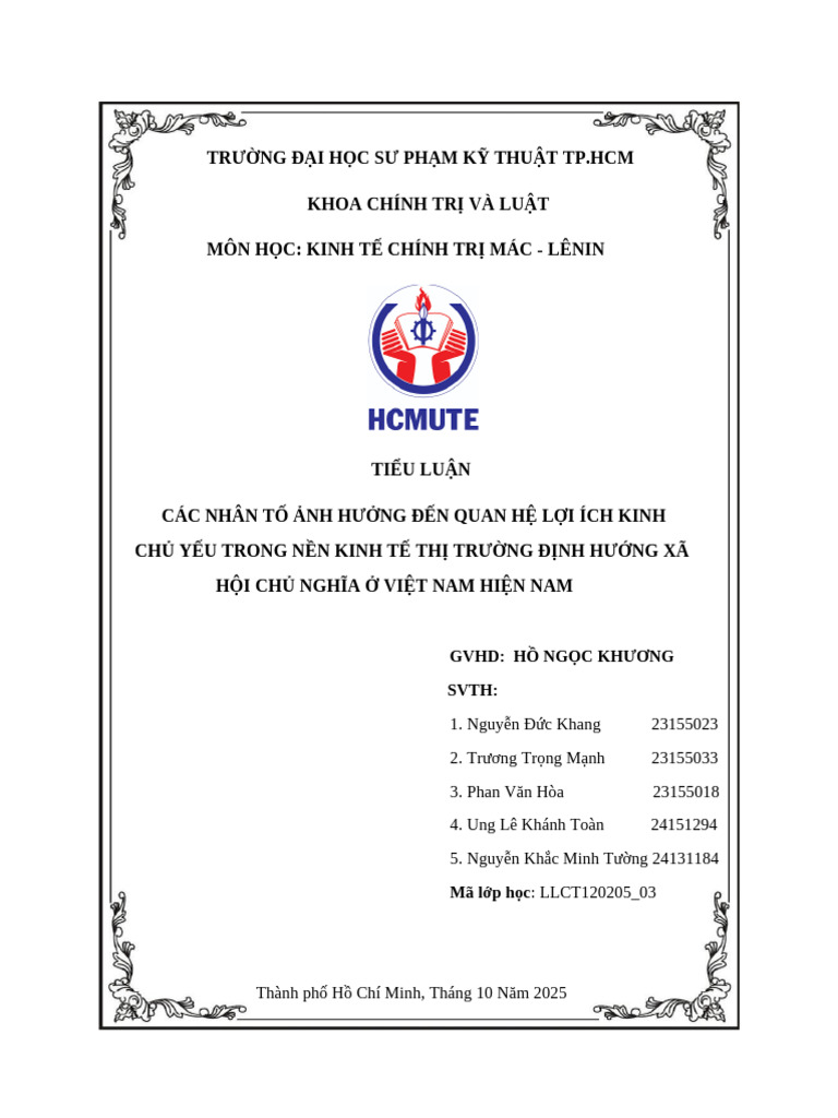 Tiểu luận KTCT Nhóm 19 LLCT120205_03(Final) (1) | PDF