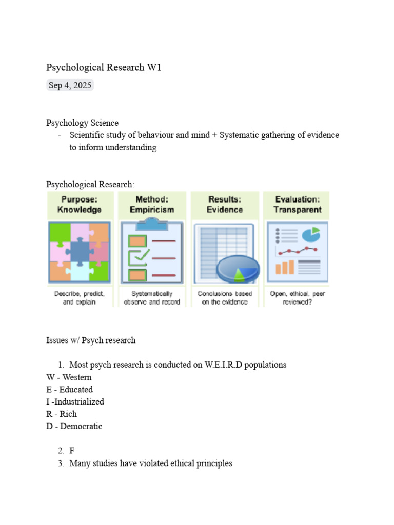 Psyb70? Notes (1) | PDF | Science | Methodology