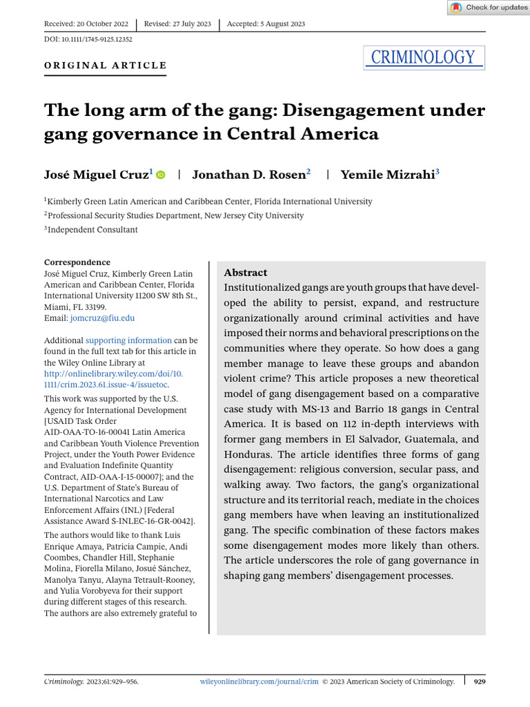 The Long Arm of The Ganag | PDF | Honduras | Ms 13