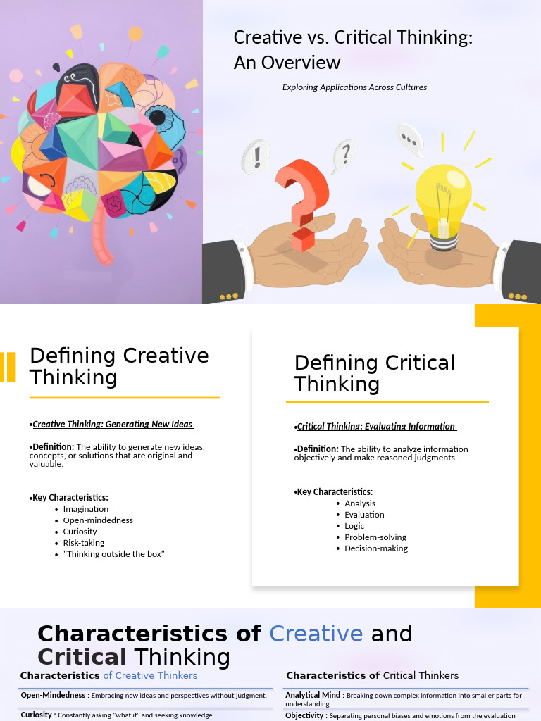 Unlocking The Power of Creative and Critical Thinking | PDF | Critical ...