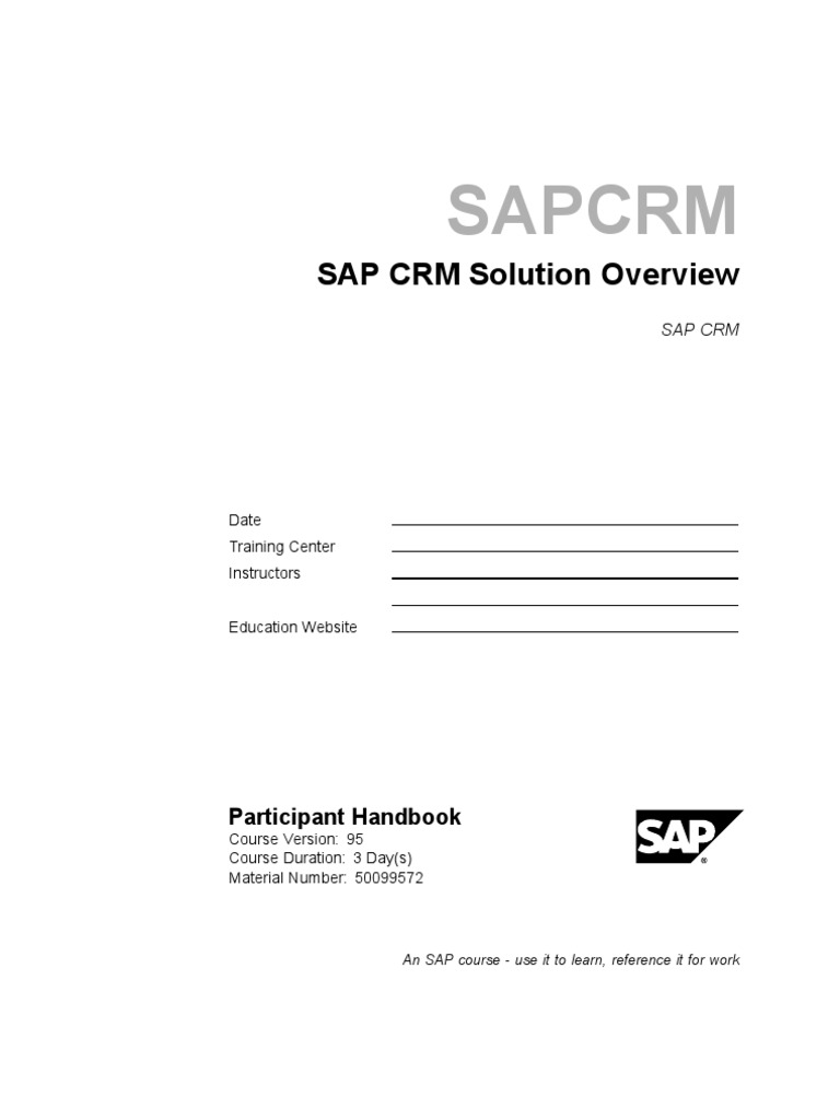 Sap CRM | PDF