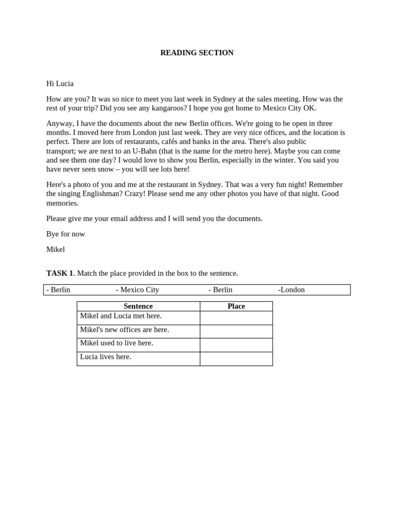 Reading Section | PDF