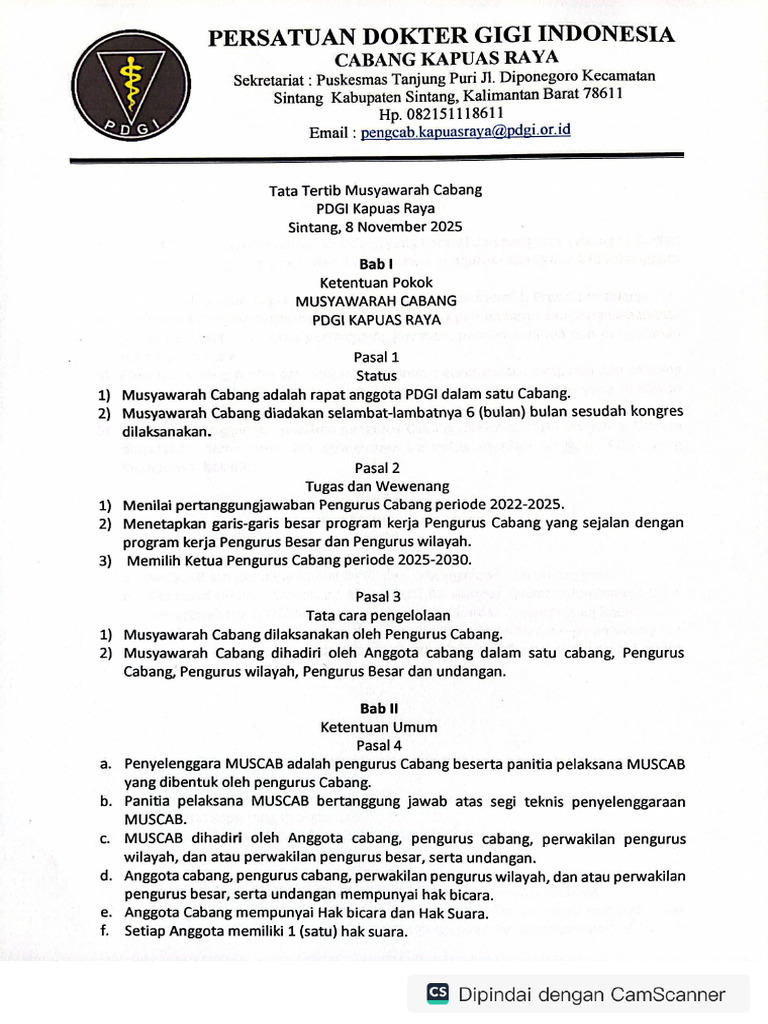 Berita Acara Muscab 2025 | PDF