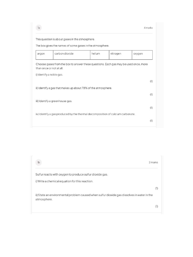 Gases in The Atmosphere Mod | PDF