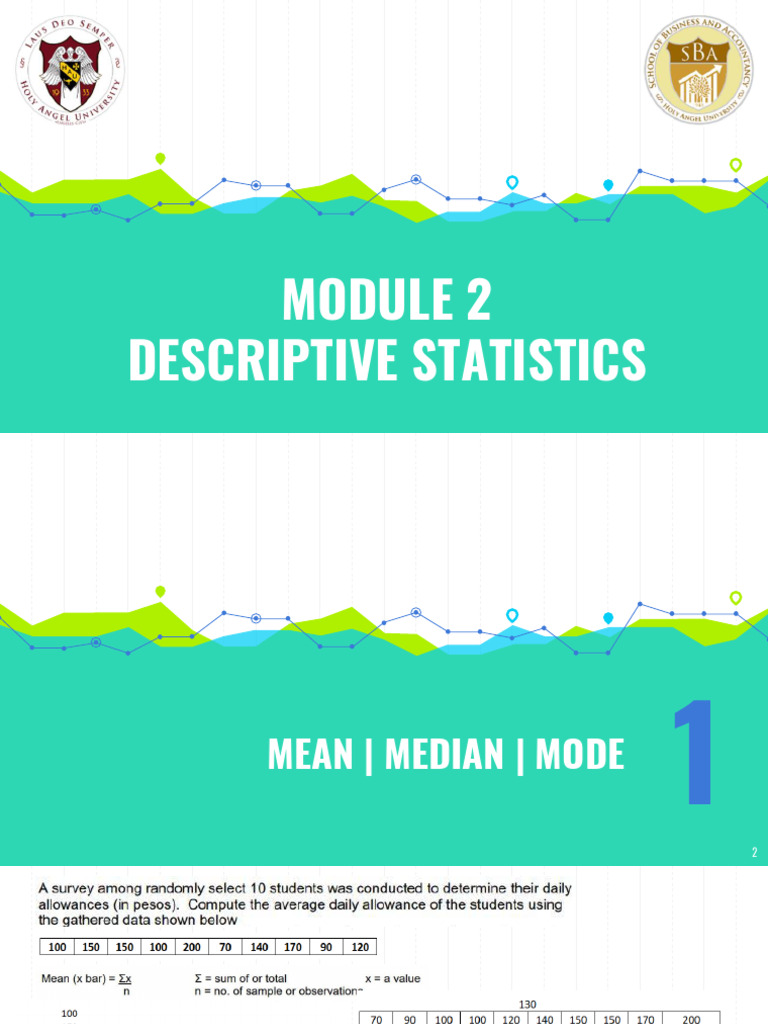 Module 2 Statistics | PDF