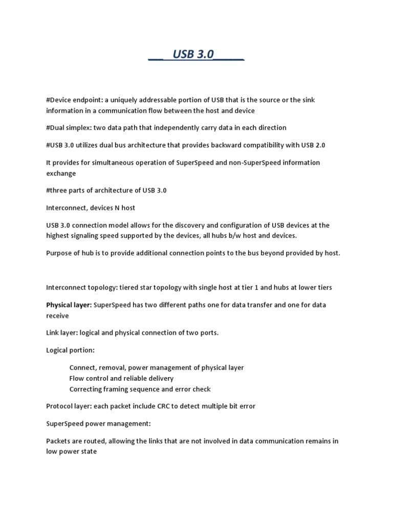 Usb Note | PDF | Usb | Transmission Control Protocol