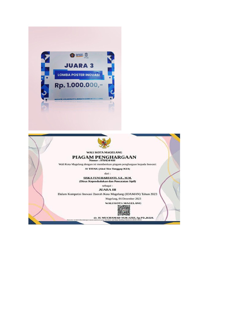 Contoh Piagam | PDF