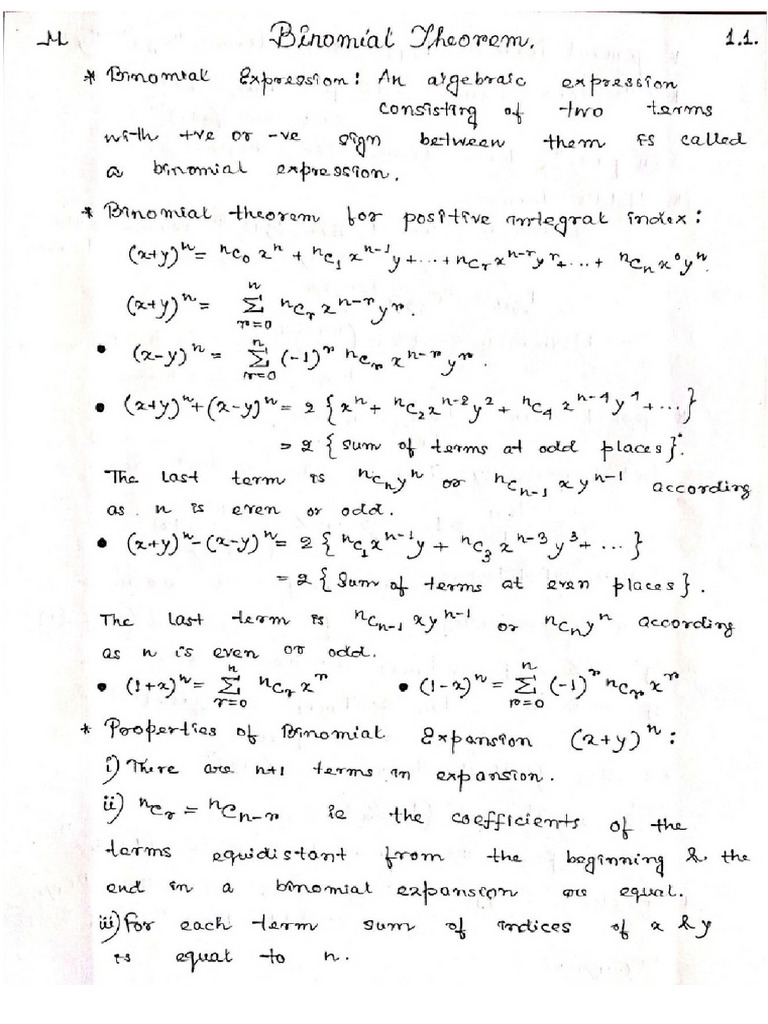 Binomial Theorem | PDF
