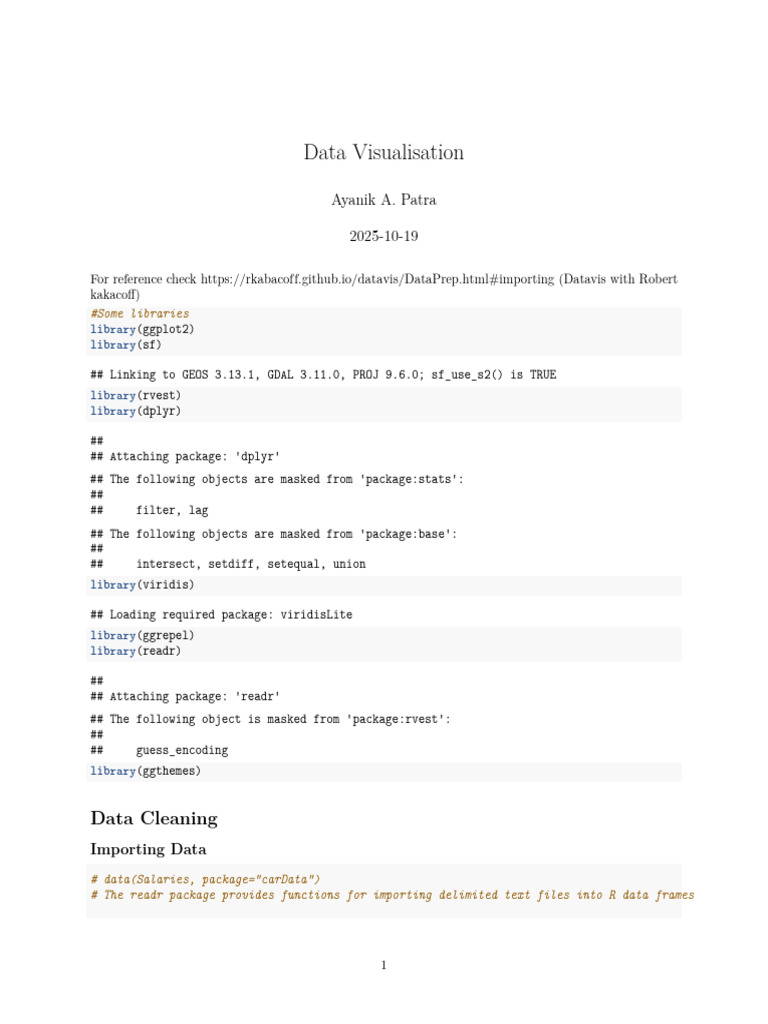 Data Visualization in R: Titanic Analysis | PDF