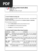 Health and Safety in ICT Tools | PDF | Diseases And Disorders