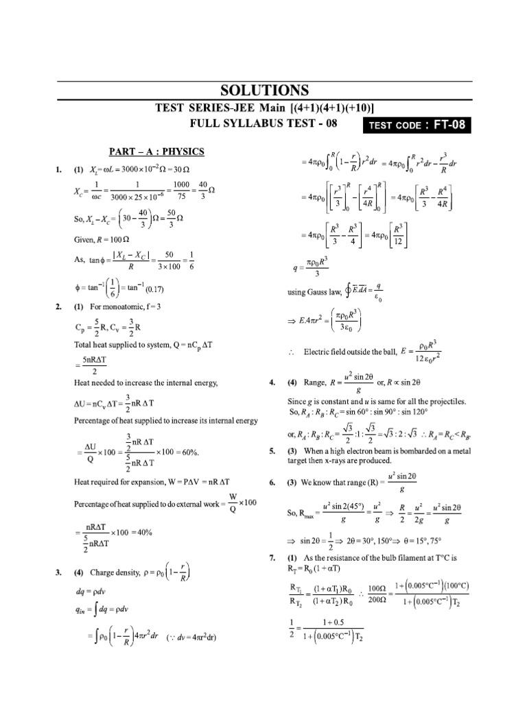 8 Full Test Sol | PDF