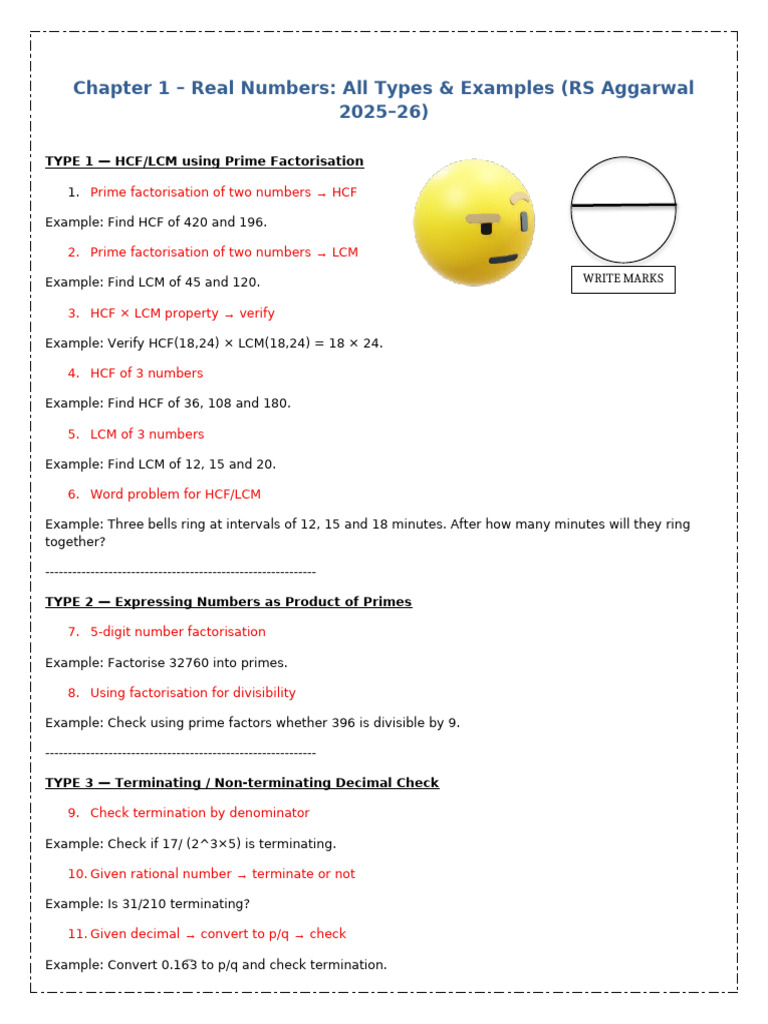 HCF, LCM, and Decimal Types Explained | PDF