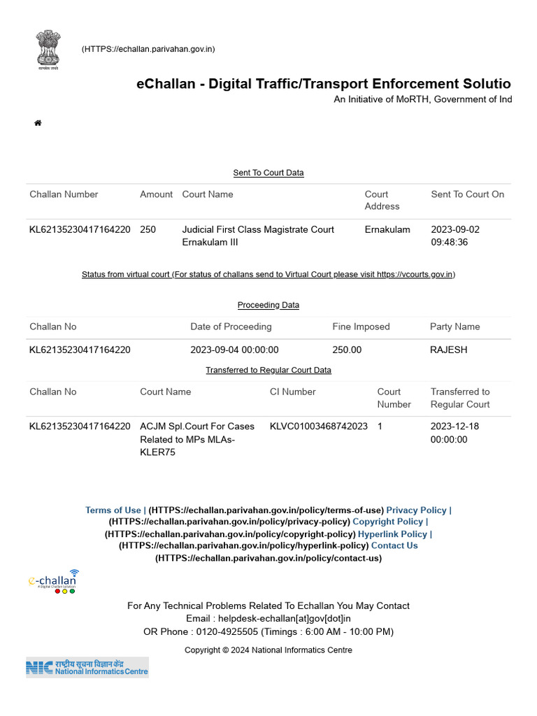 eChallan: Digital Traffic Enforcement Solution | PDF | Government ...