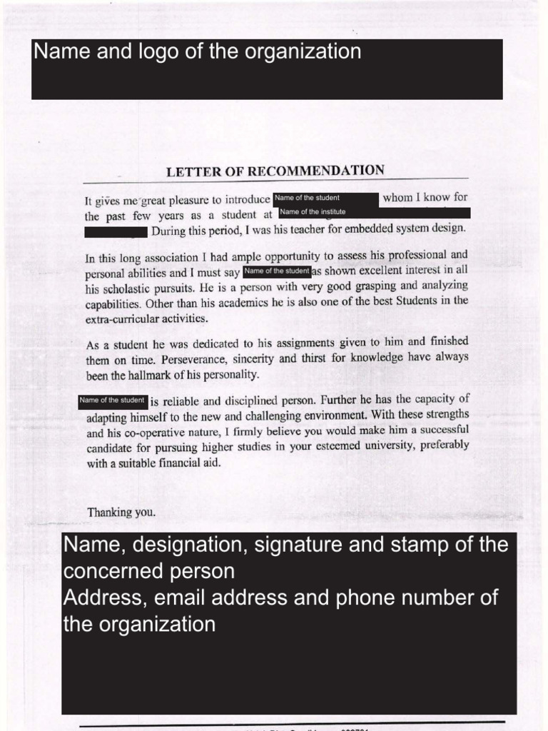 Sample LOR | PDF