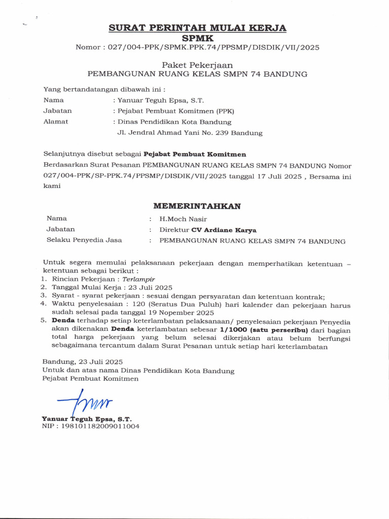 SPMK SMPN 74 | PDF