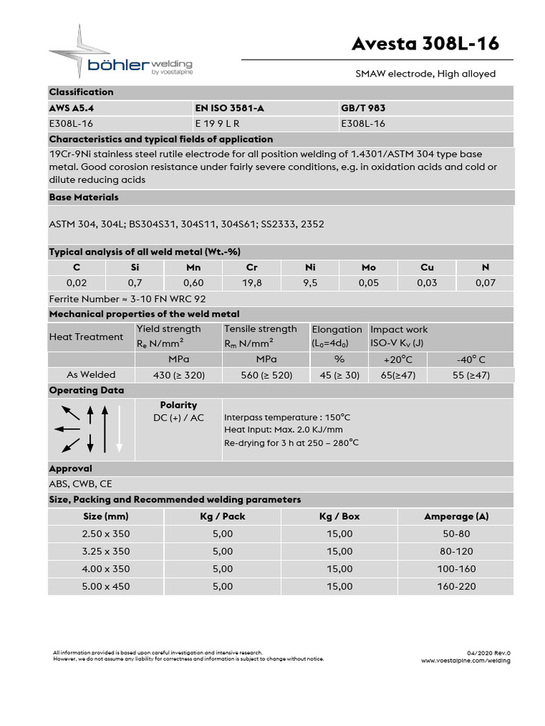 Stainless Steel Welding Electrode Guide | PDF | Stainless Steel | Welding