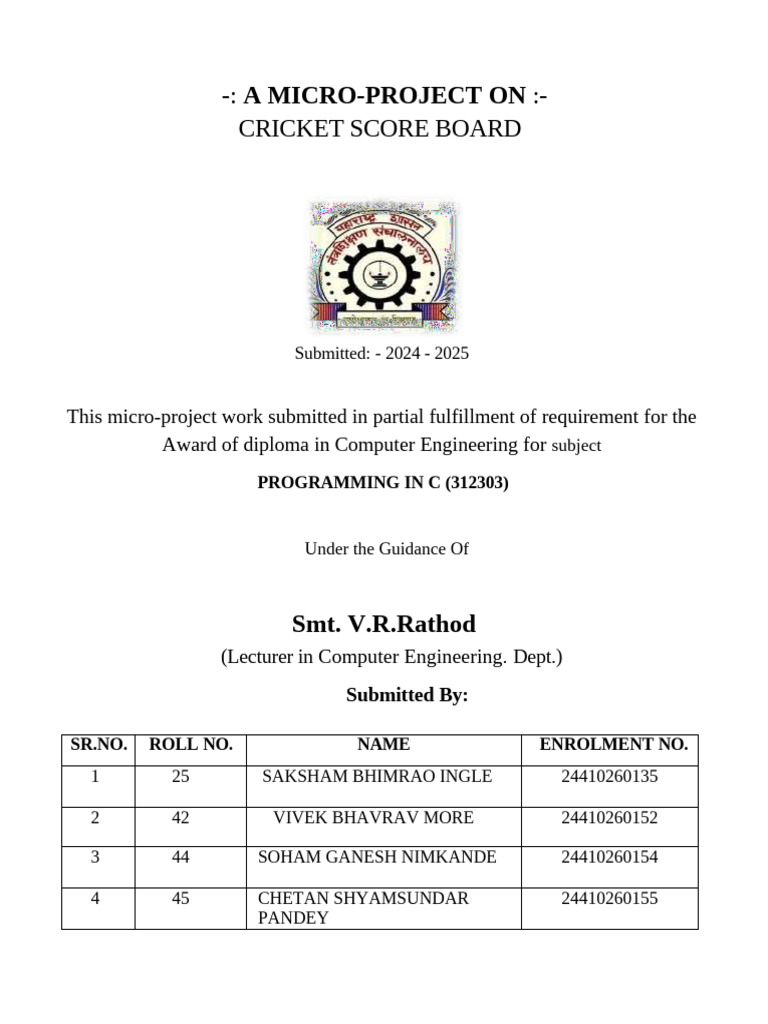 Programming in C Microproject Final | PDF | Usability | Computer ...