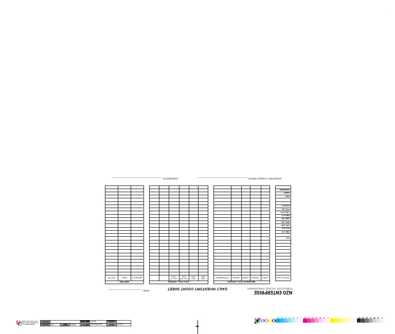 Nzo Daily Inventory Count Sheet 650 by 550 | PDF