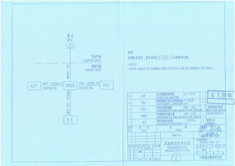 A3 DRAWING - Anemometer and Anemoscope System | PDF