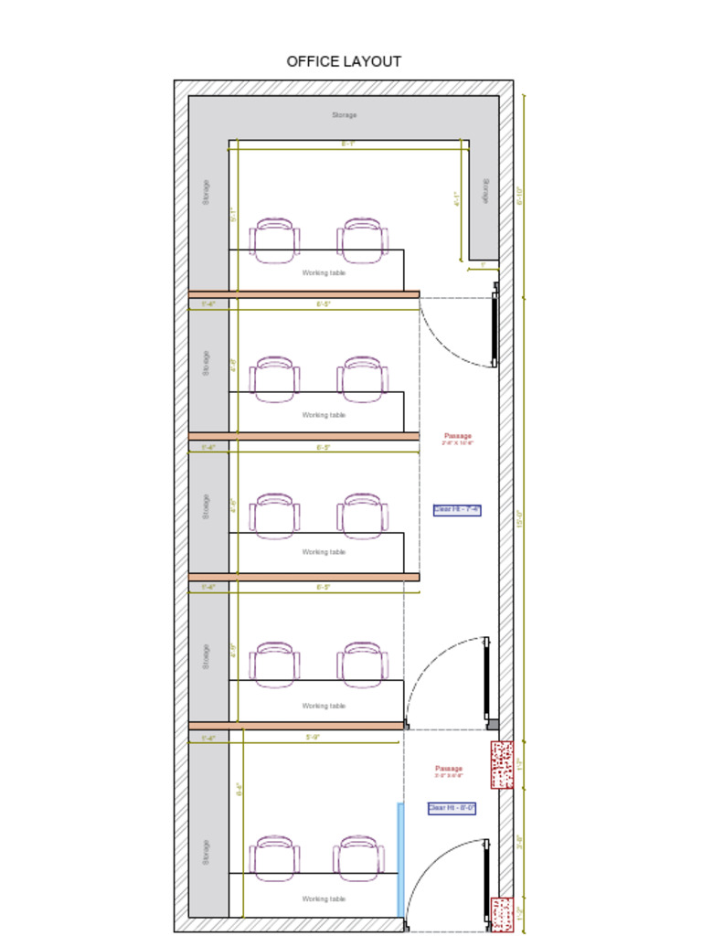 Office Storage and Working Table Layout | PDF