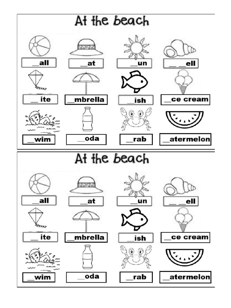 Beach Fill in The Blank | PDF