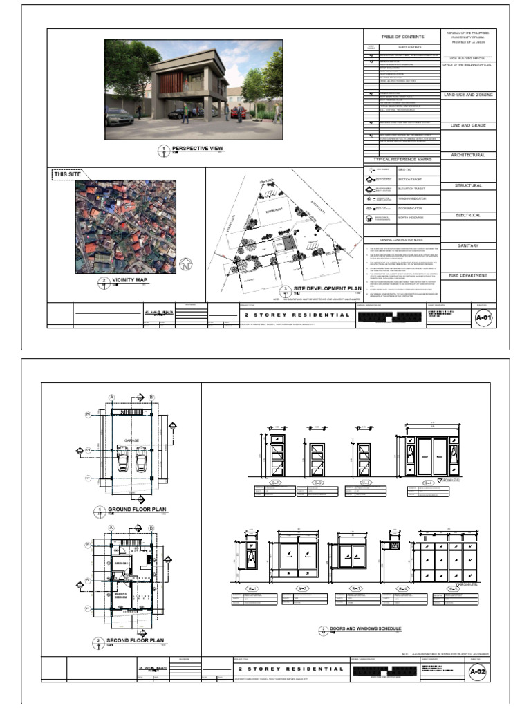 Site Development Plans for Residential Project | PDF | Door | Building ...