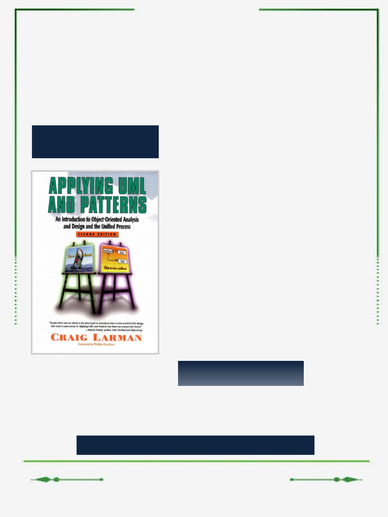 Applying UML and Patterns An Introduction to Object Oriented Analysis ...