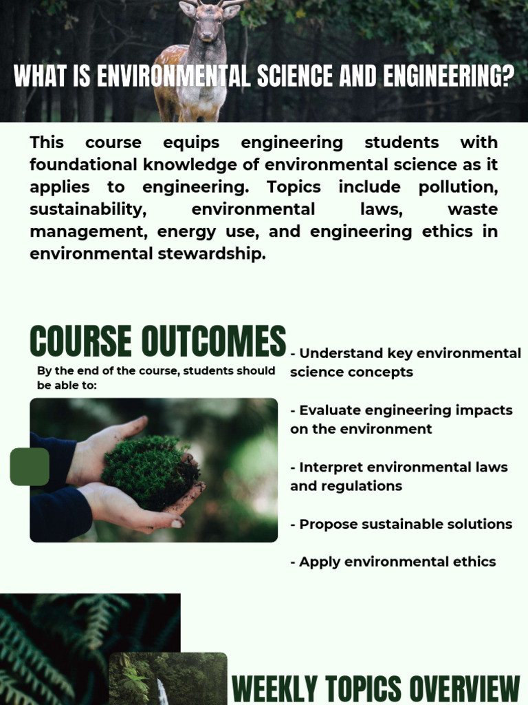 Environmental Science for Engineers Course | PDF